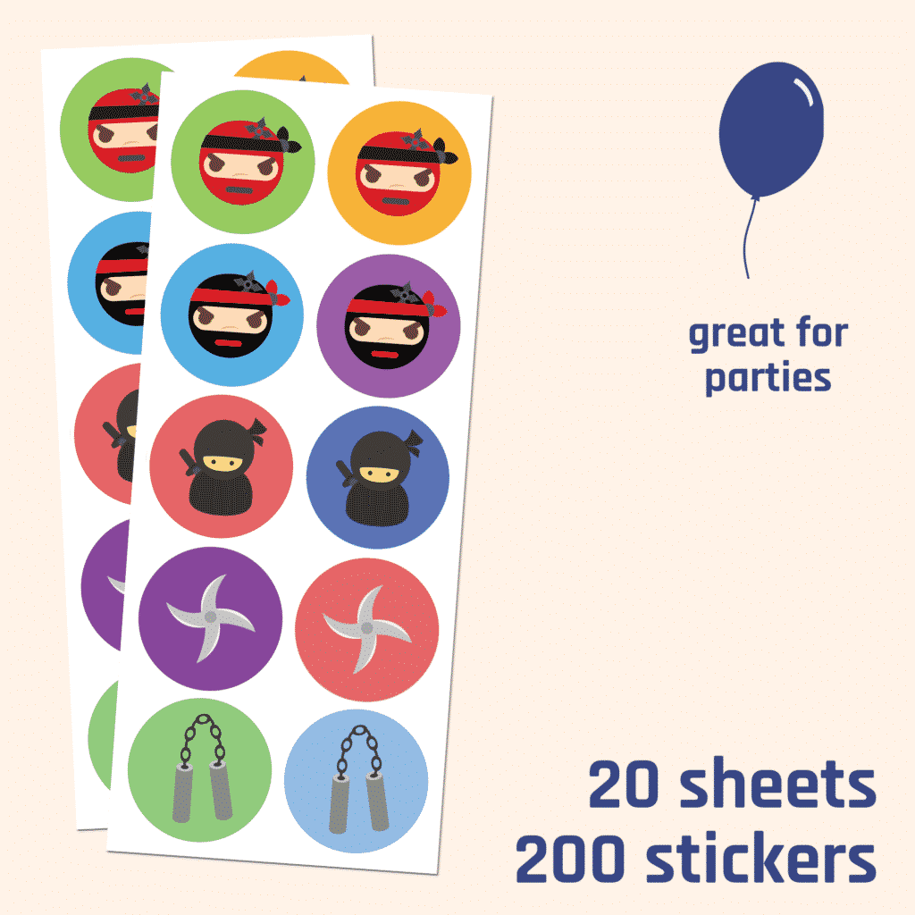 Ninja - Kids' Sticker Set - TownStix