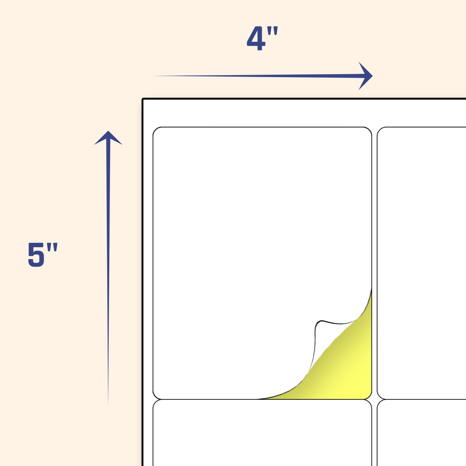 Printing Labels | 4" x 5", White Stickers Labels Sheets - TownStix