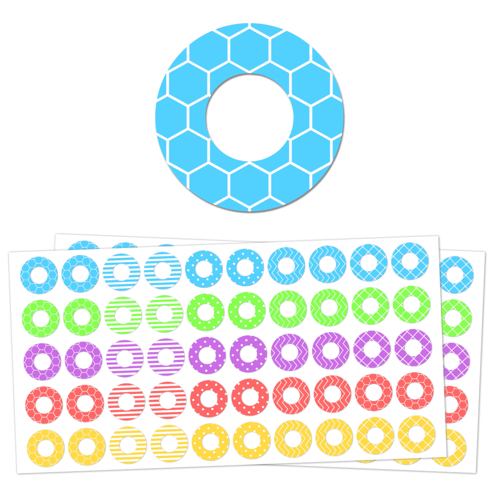 Reinforcement Hole Labels - 20 Assorted Designs - TownStix