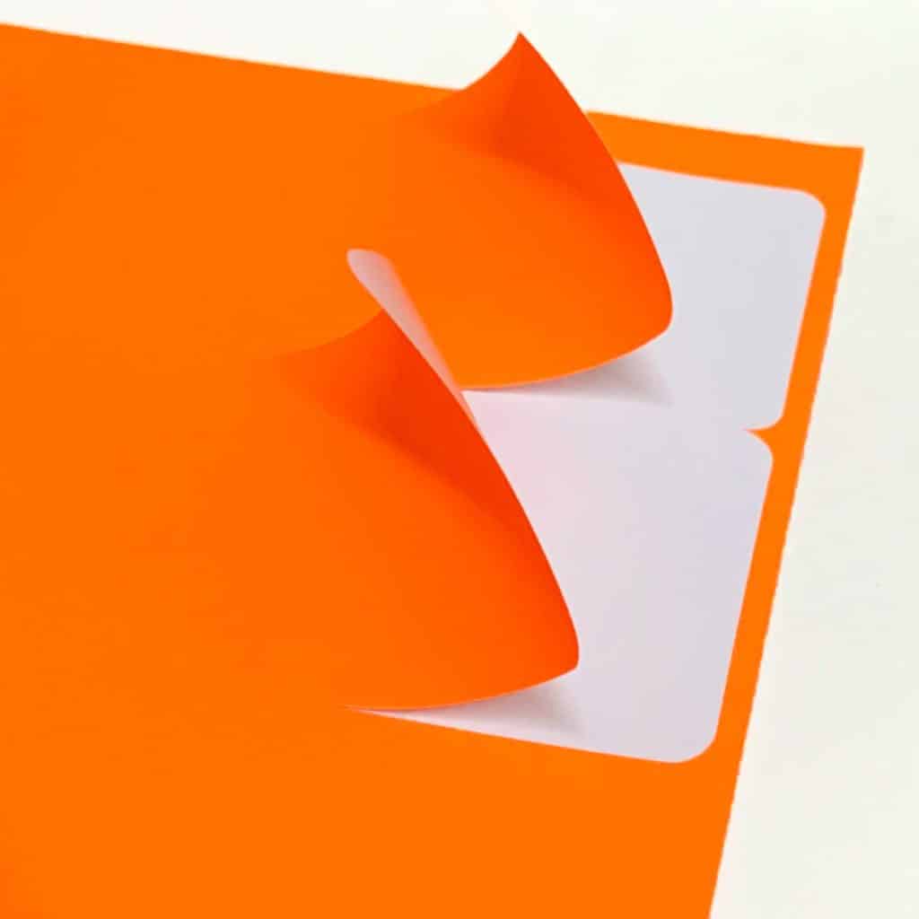 1" x 2.625", Neon Stickers Labels Sheets - TownStix