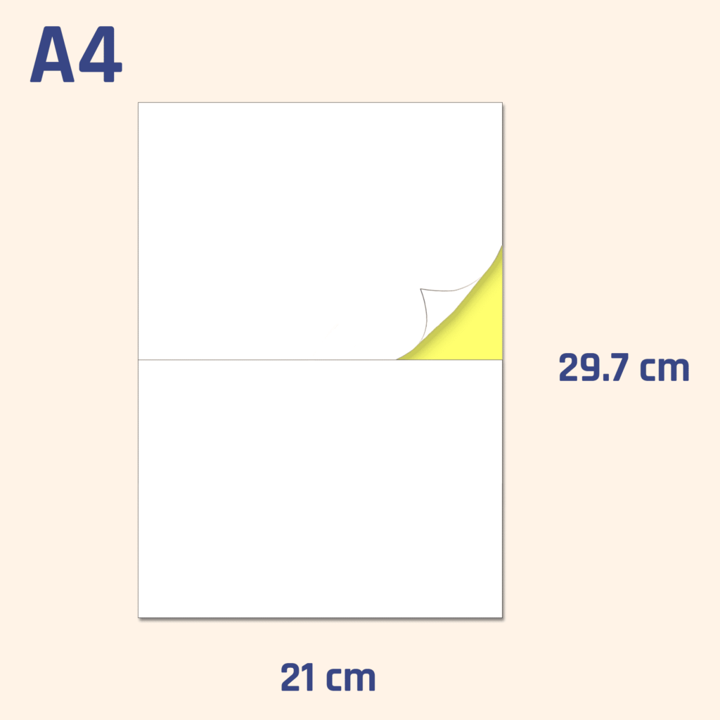 210 x 148.5 mm - A4 White Stickers Labels Sheets - TownStix